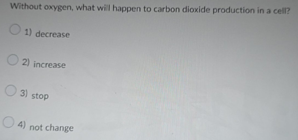 Without oxygen, what will happen to carbon
