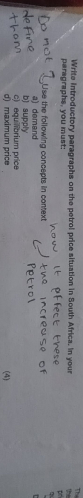 Write Introductory paragraphs on the petrol