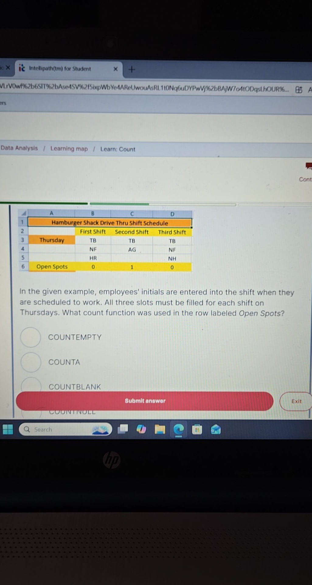 Data Analysis / Learning map / Learn: Count