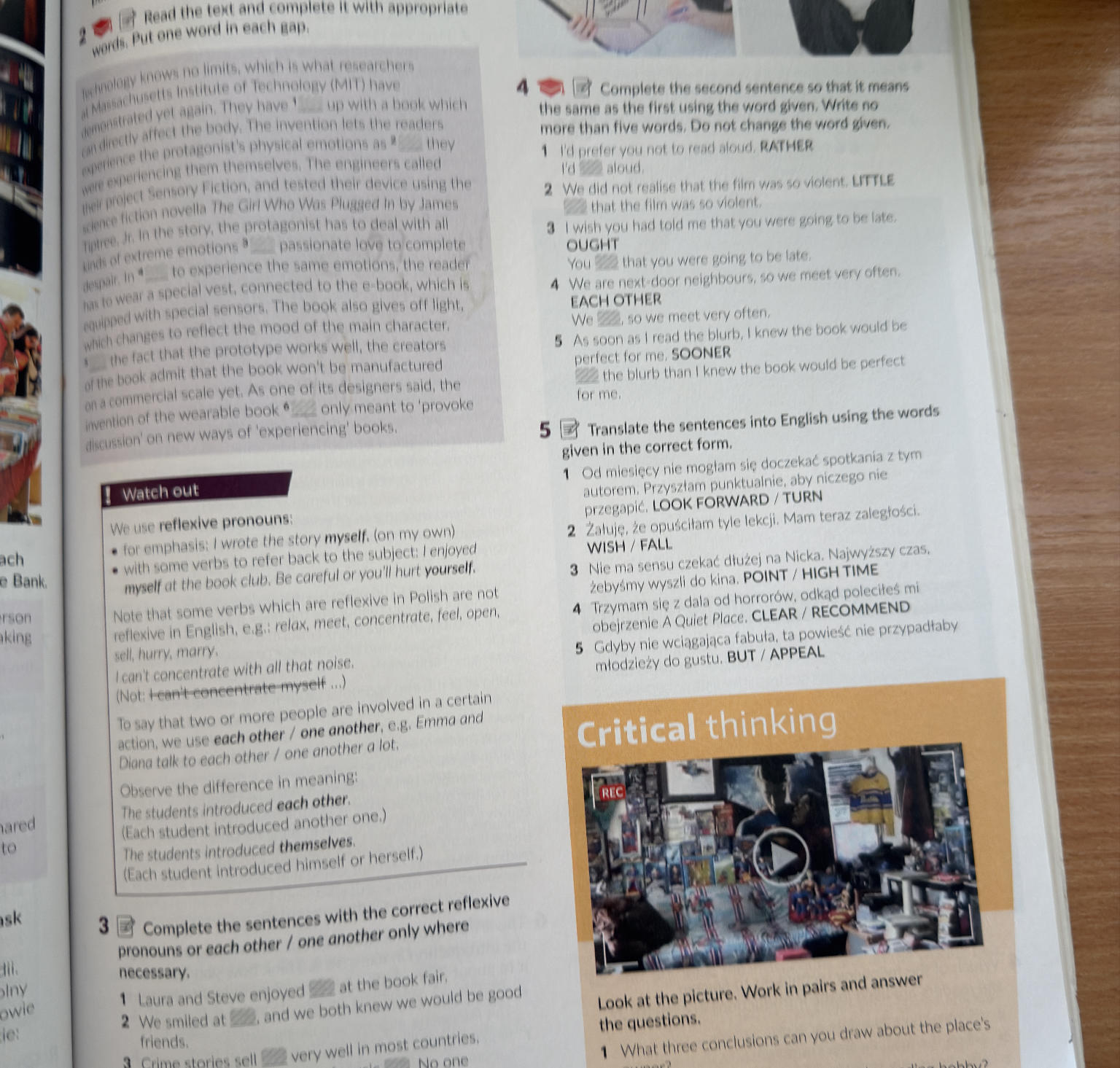 Complete the sentences with the correct