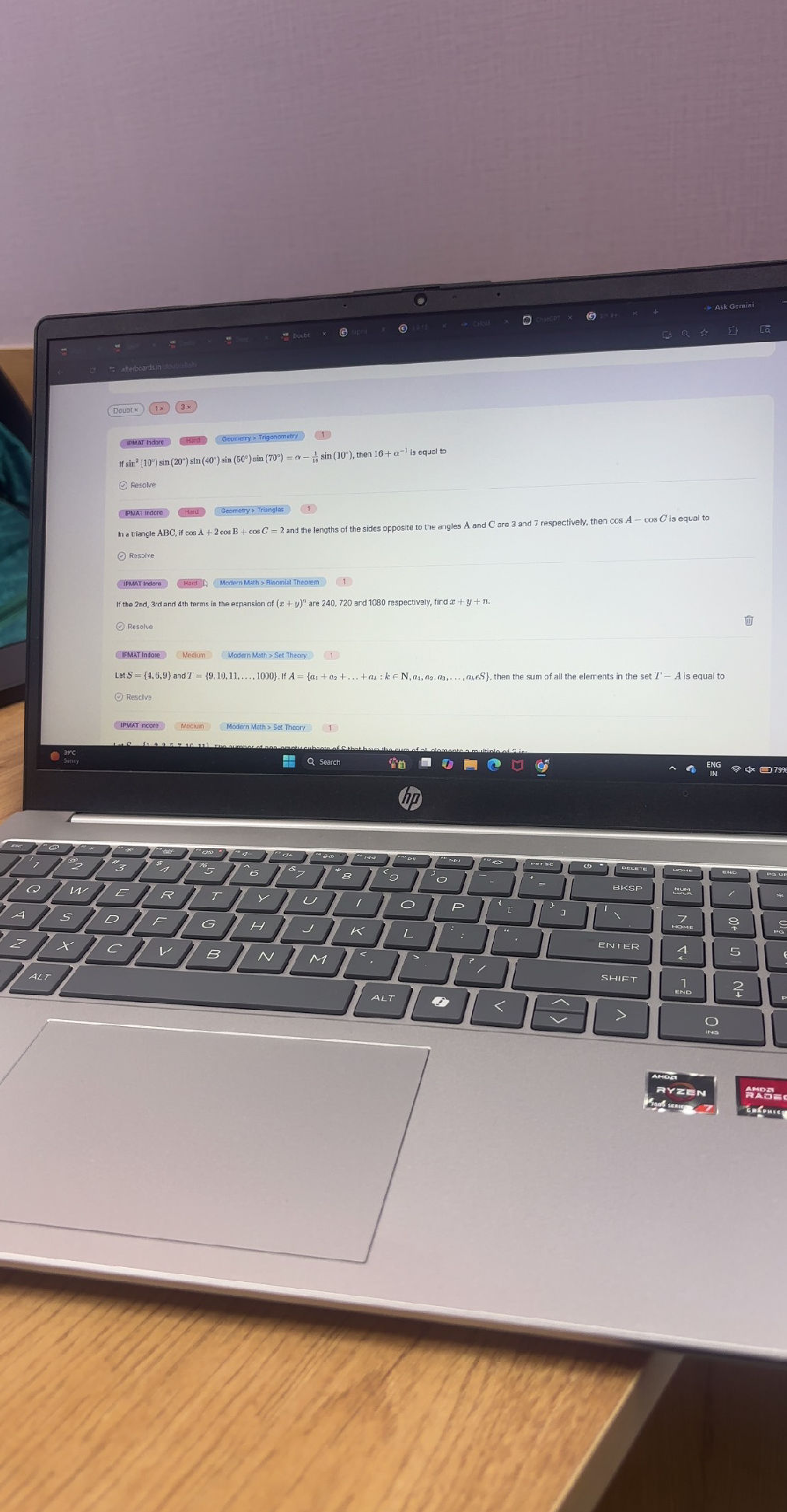 In a triangle ABC, if $ A+2 B+ C=2$ and the