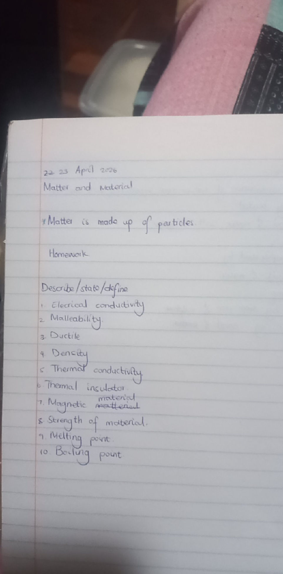 22 23 April 2026 Matter and Material