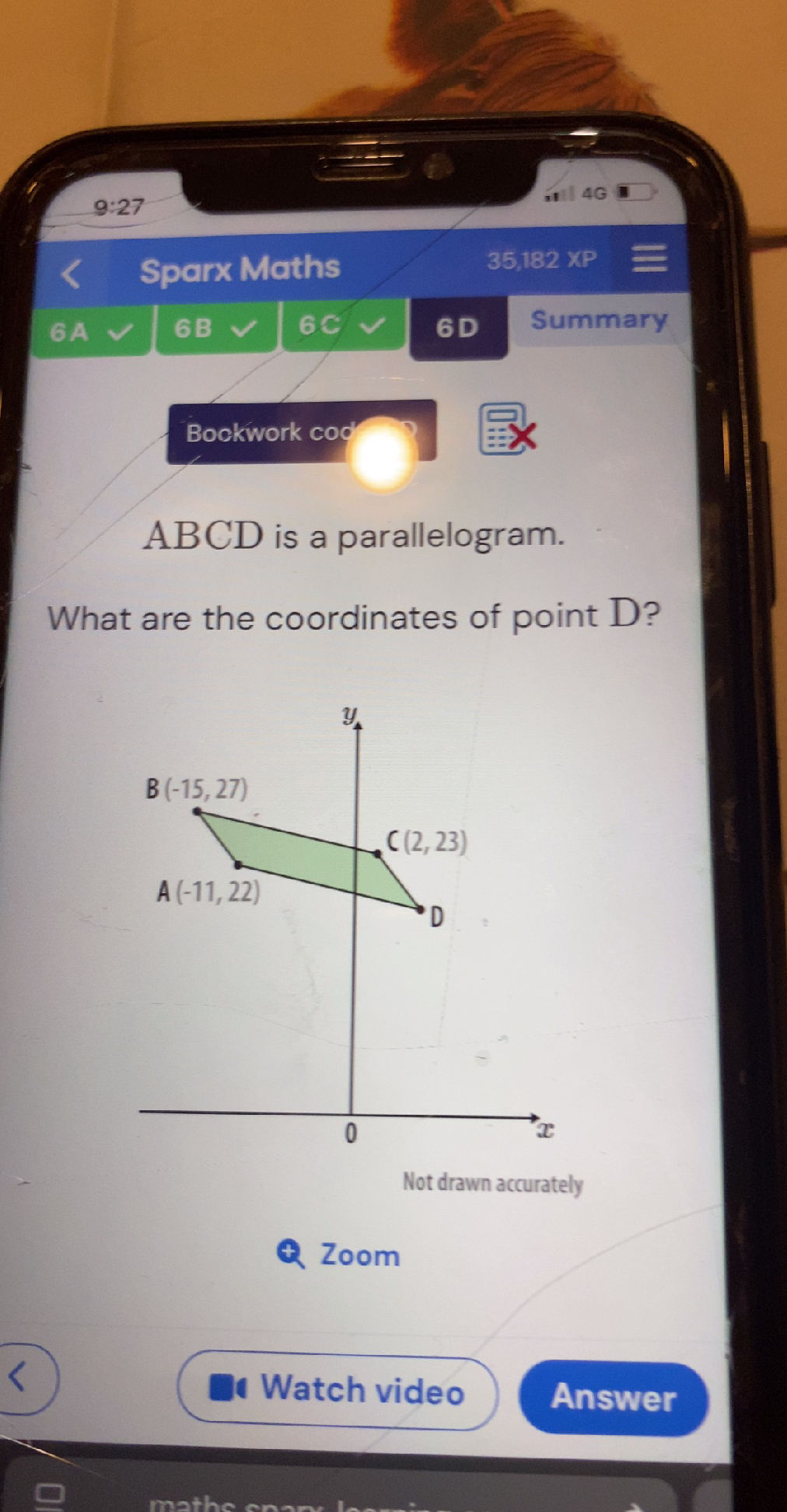 ABCD is a parallelogram. What are the