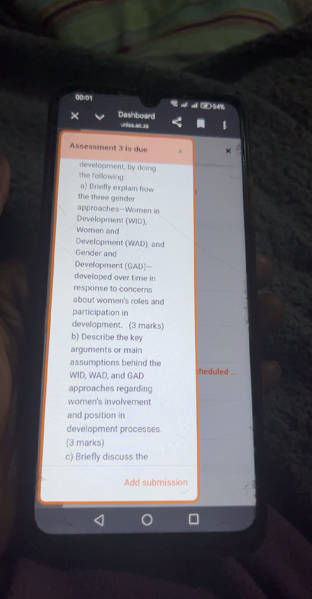 Assessment 3 is due development, by doing