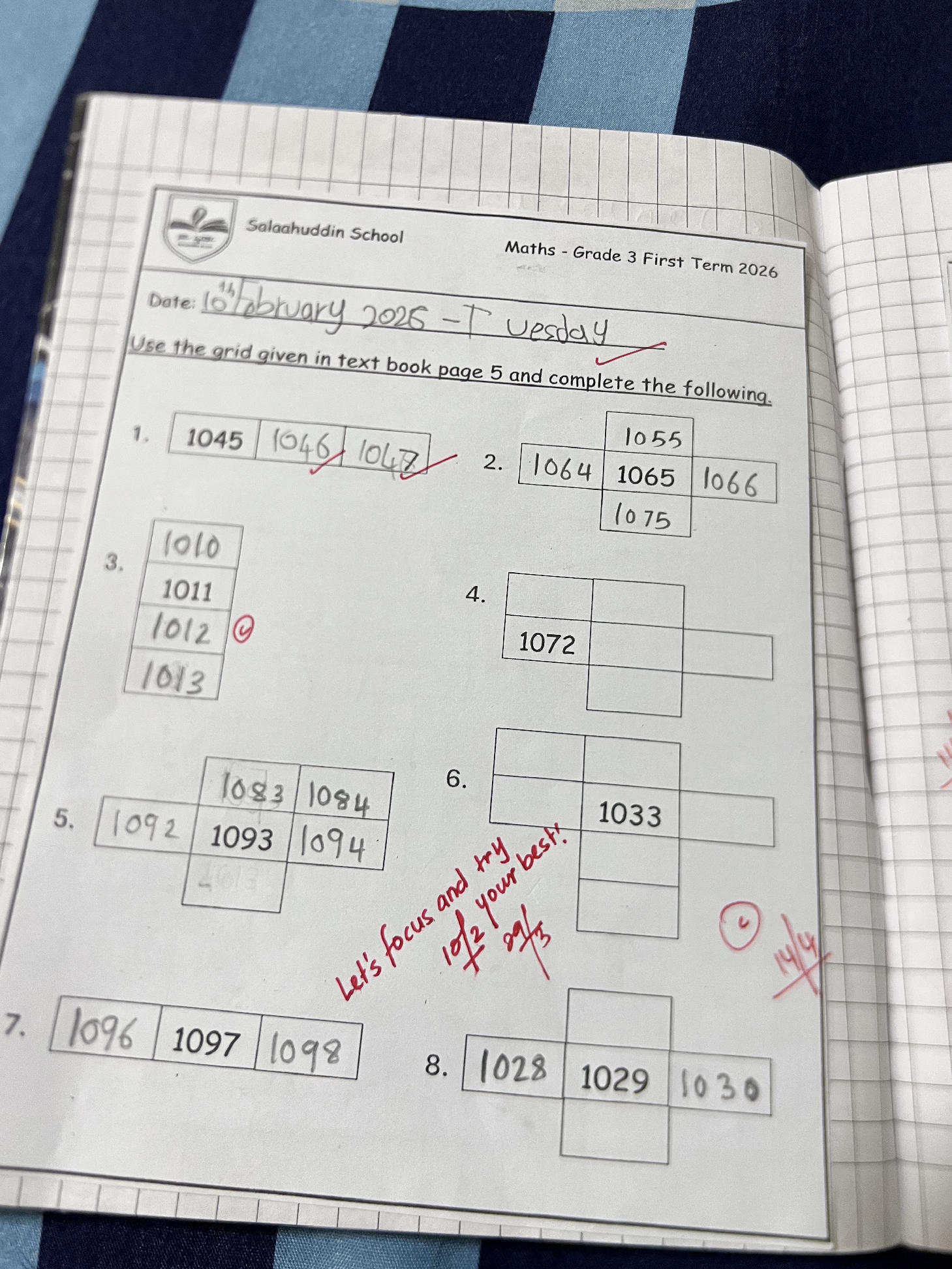 Salaahuddin School Maths - Grade 3 First
