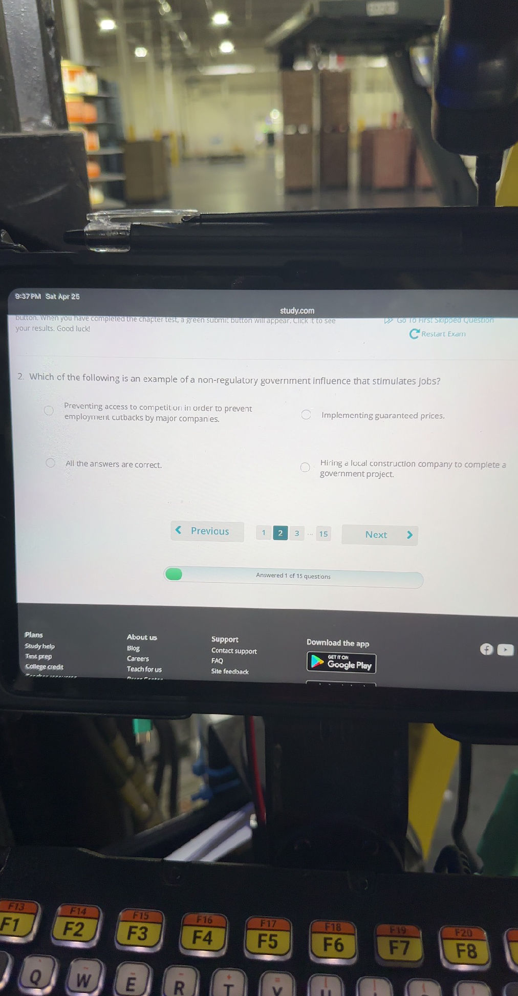 Which of the following is an example of a