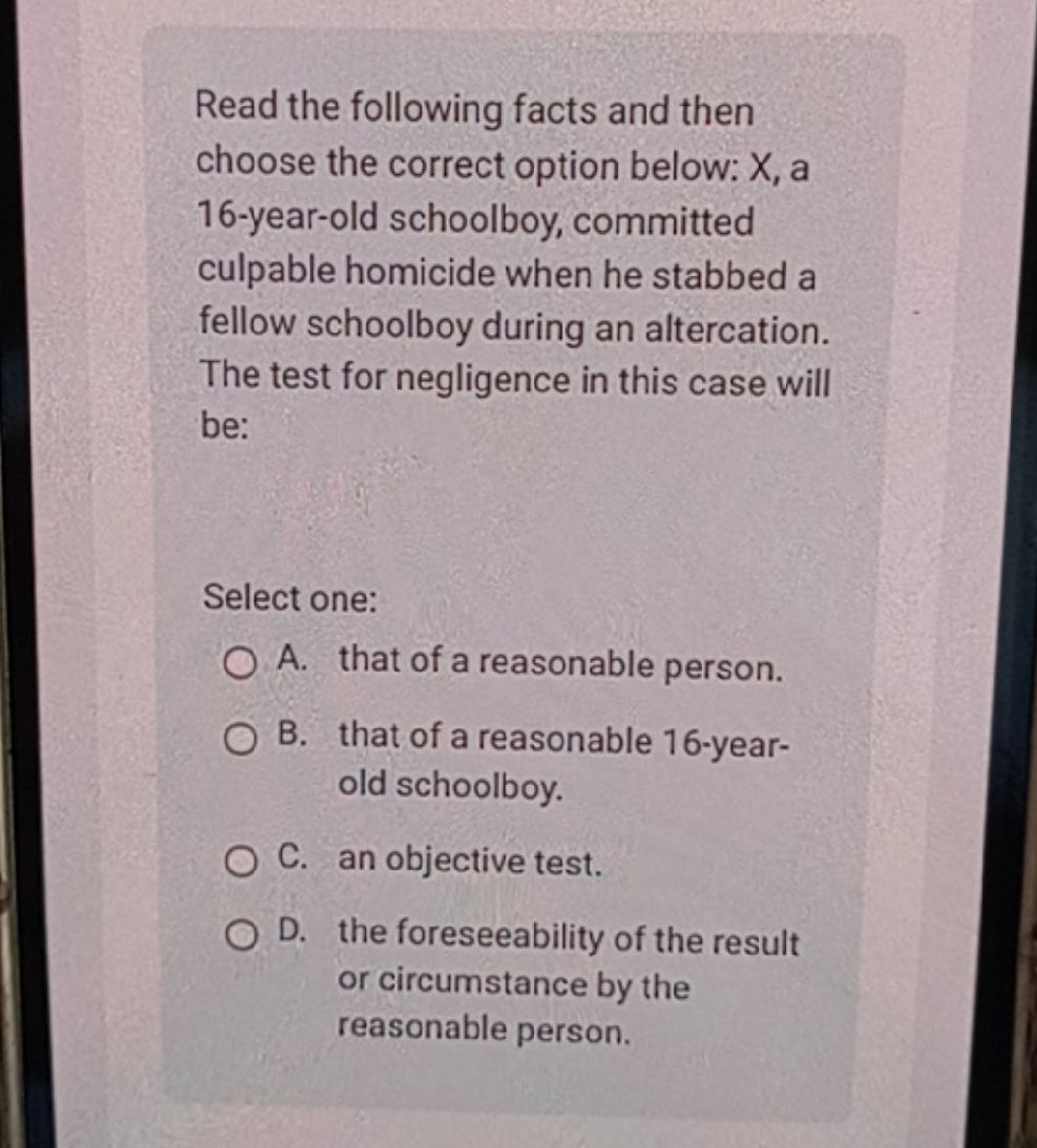 Read the following facts and then choose the