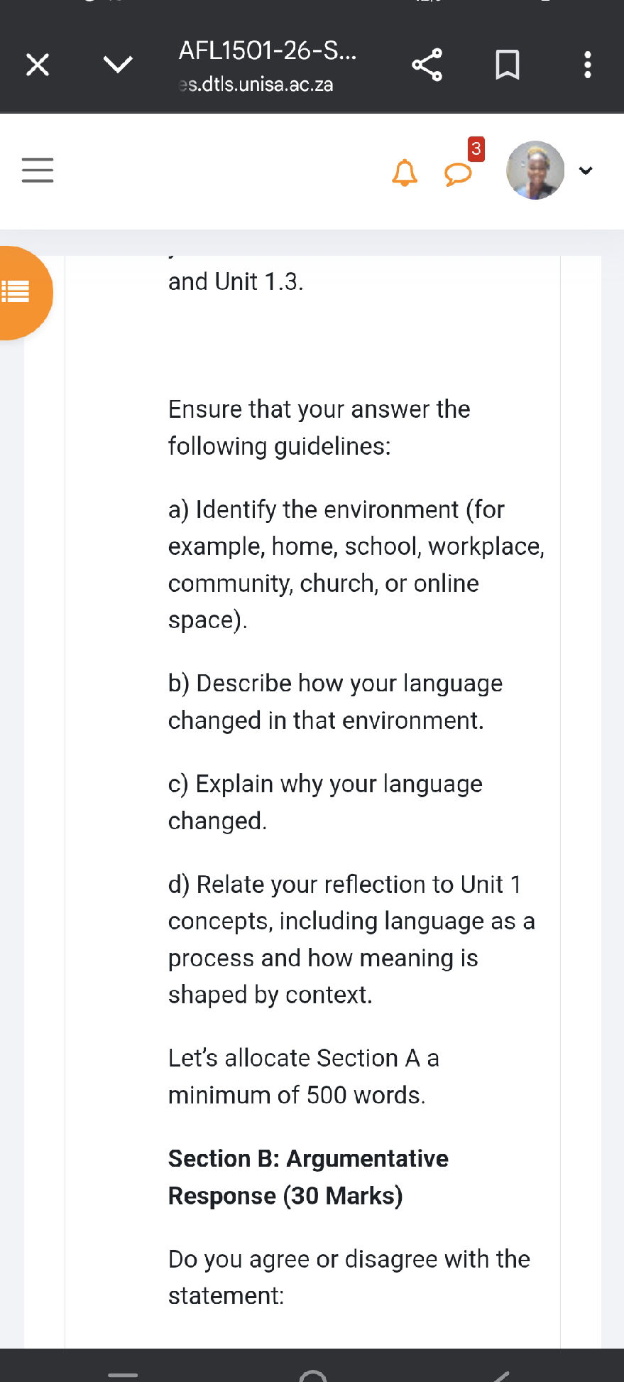 Ensure that your answer the following