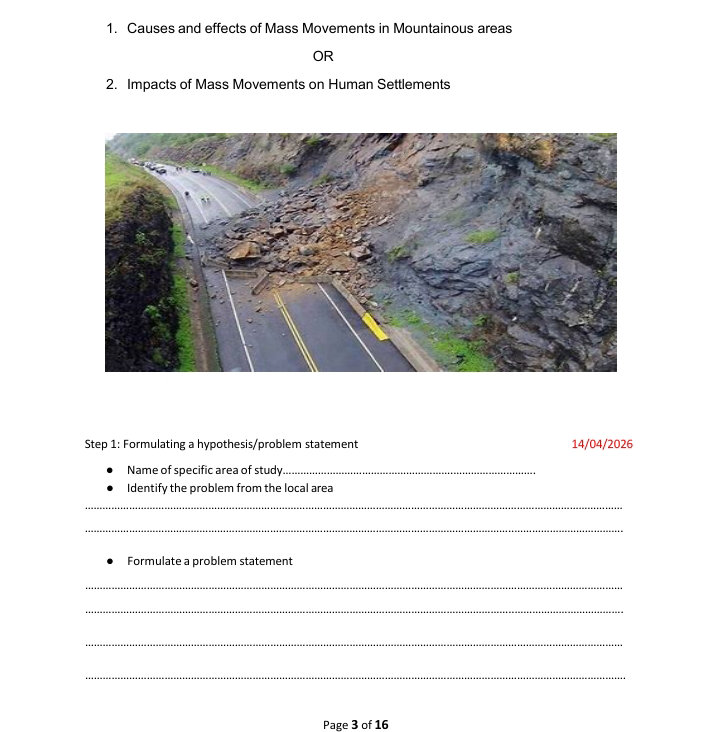 Causes and effects of Mass Movements in