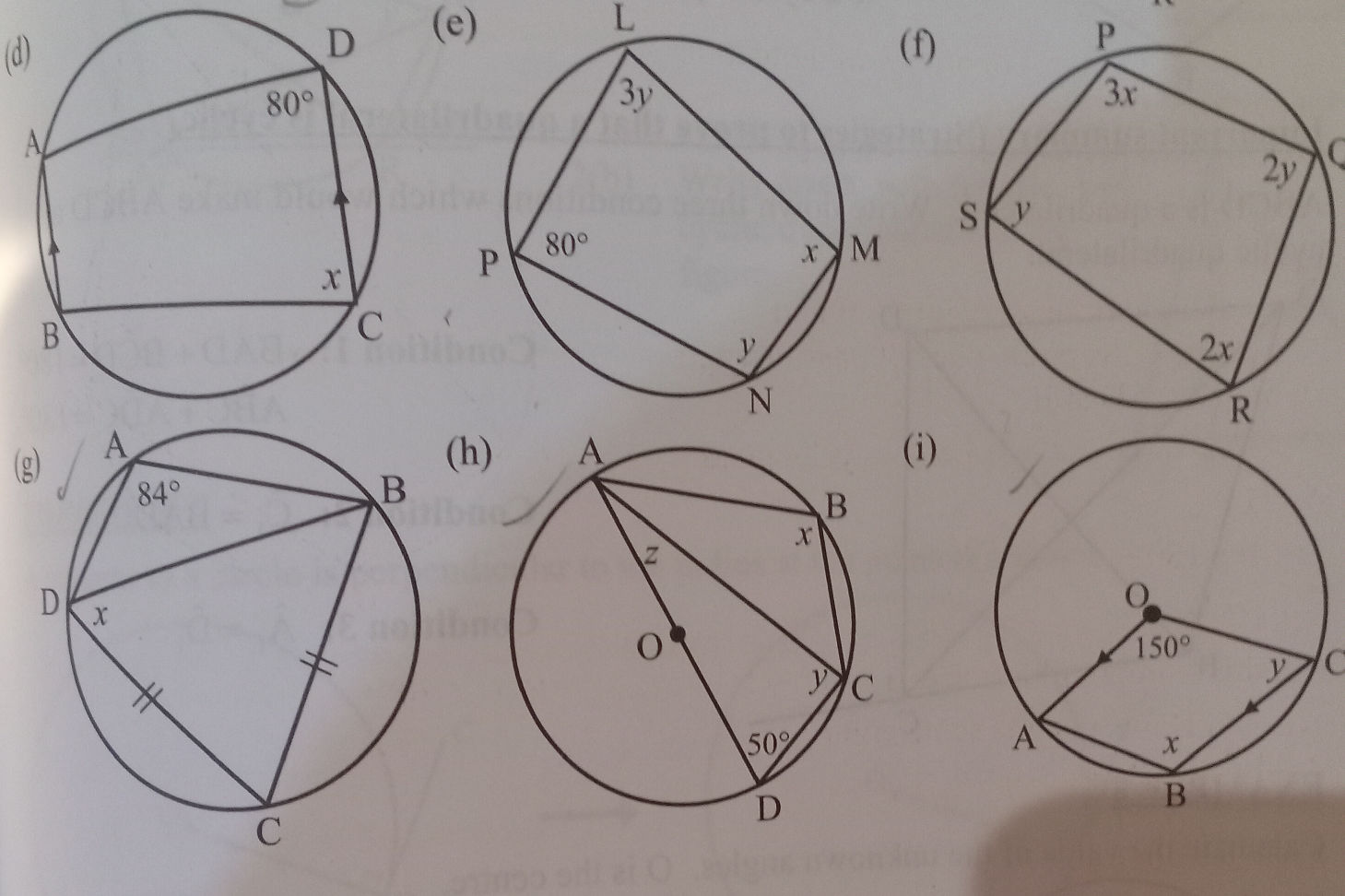A, B, C, D are points on a circle. Angle DAB