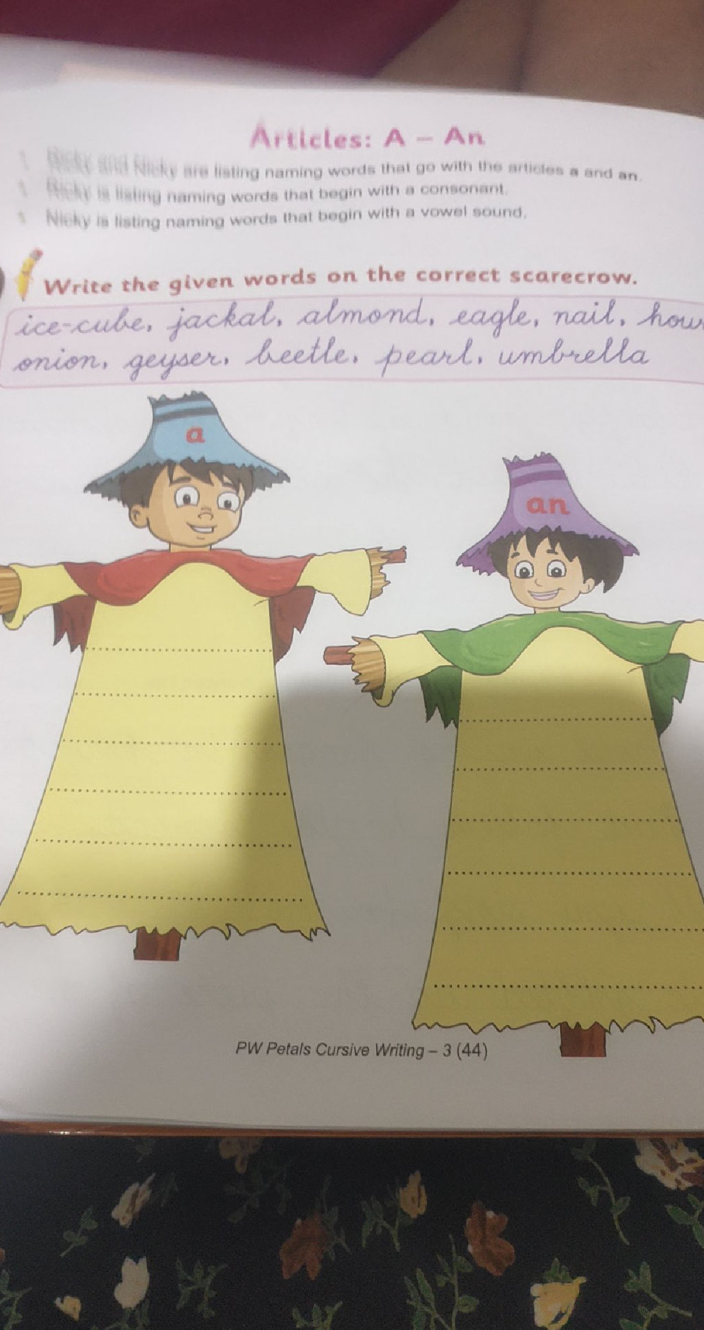 Articles: A - An 1. Ricky and Nicky are