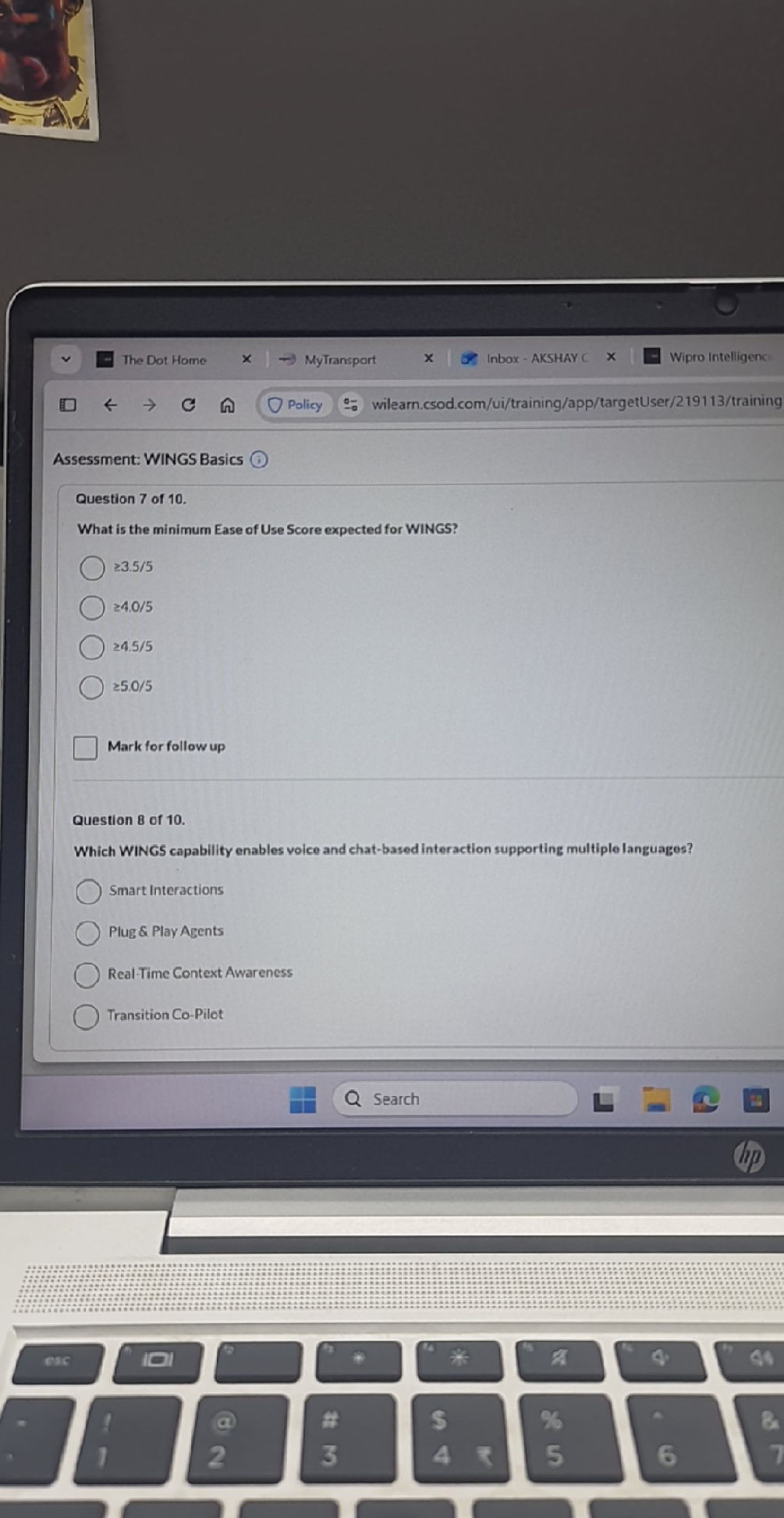 Question 7 of 10. What is the minimum Ease
