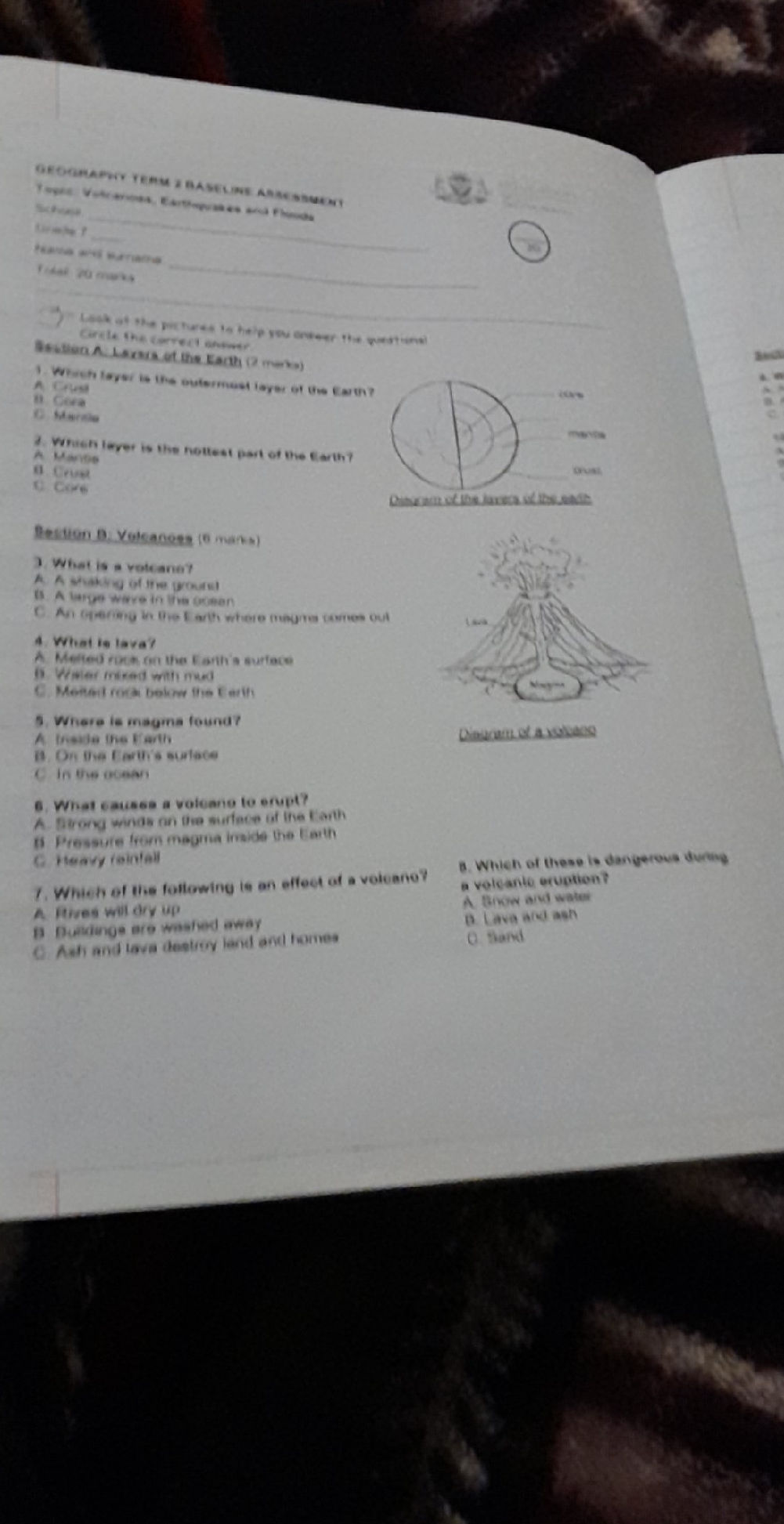 GEOGRAPHY TERM 2 BASELINE ASSESSMENT Topic: