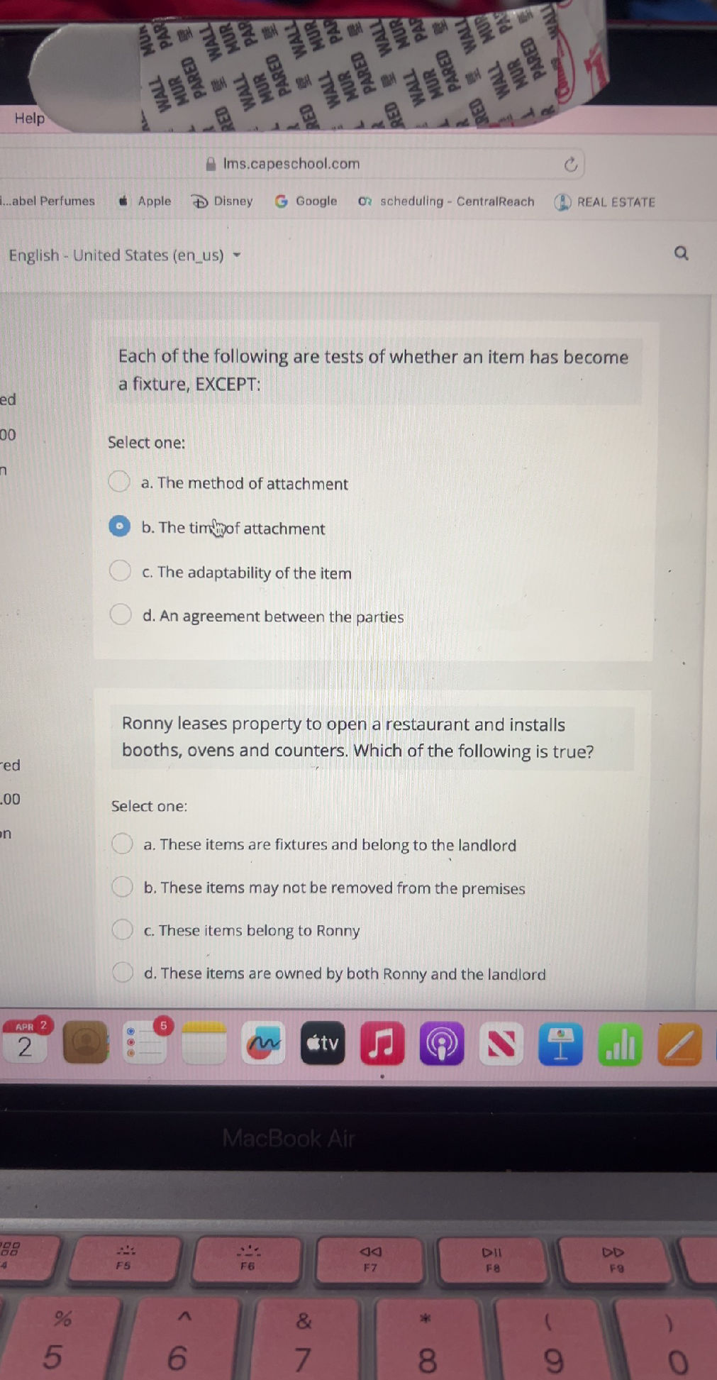 Each of the following are tests of whether