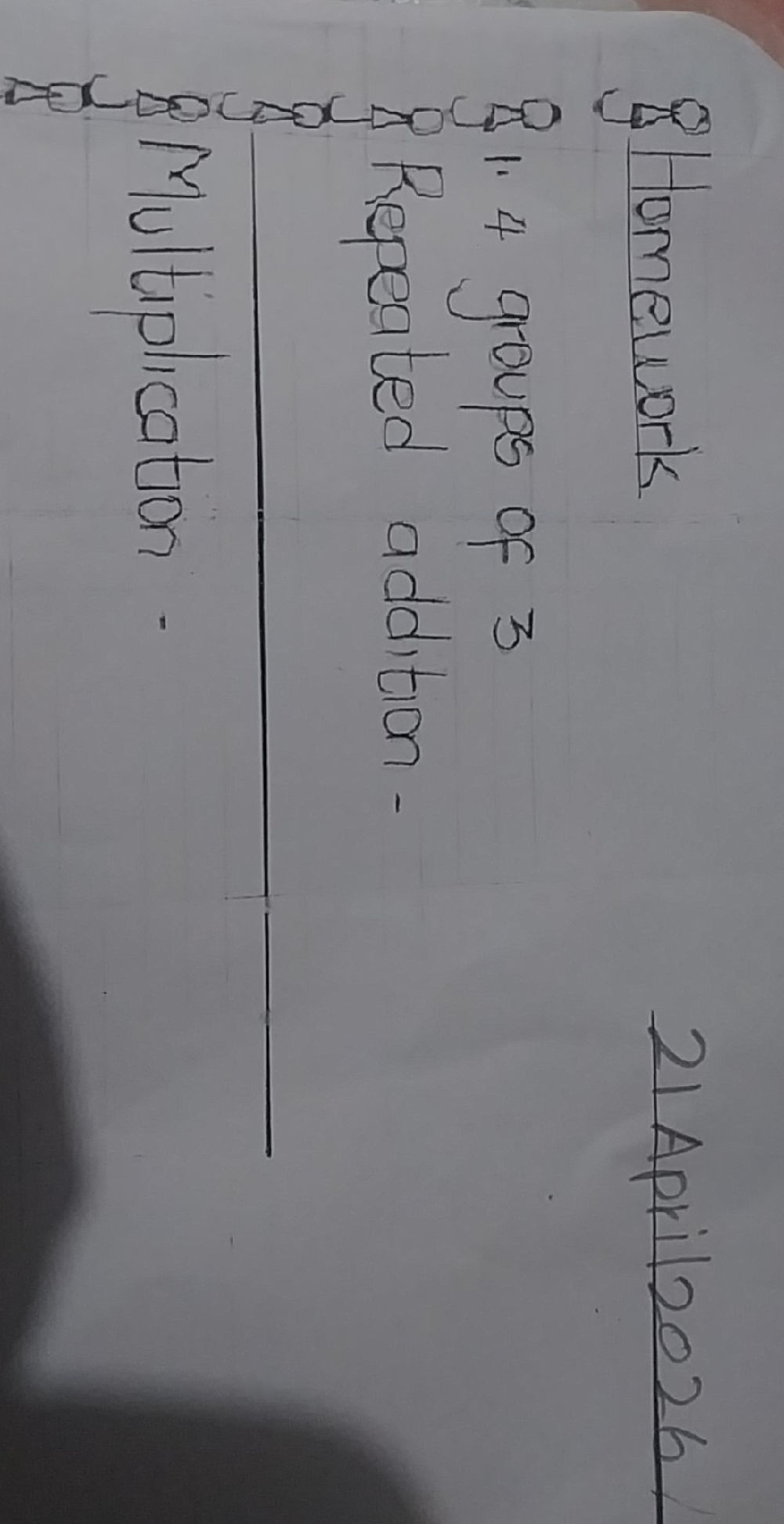 Homework 21 April 2026 1. 4 groups of 3