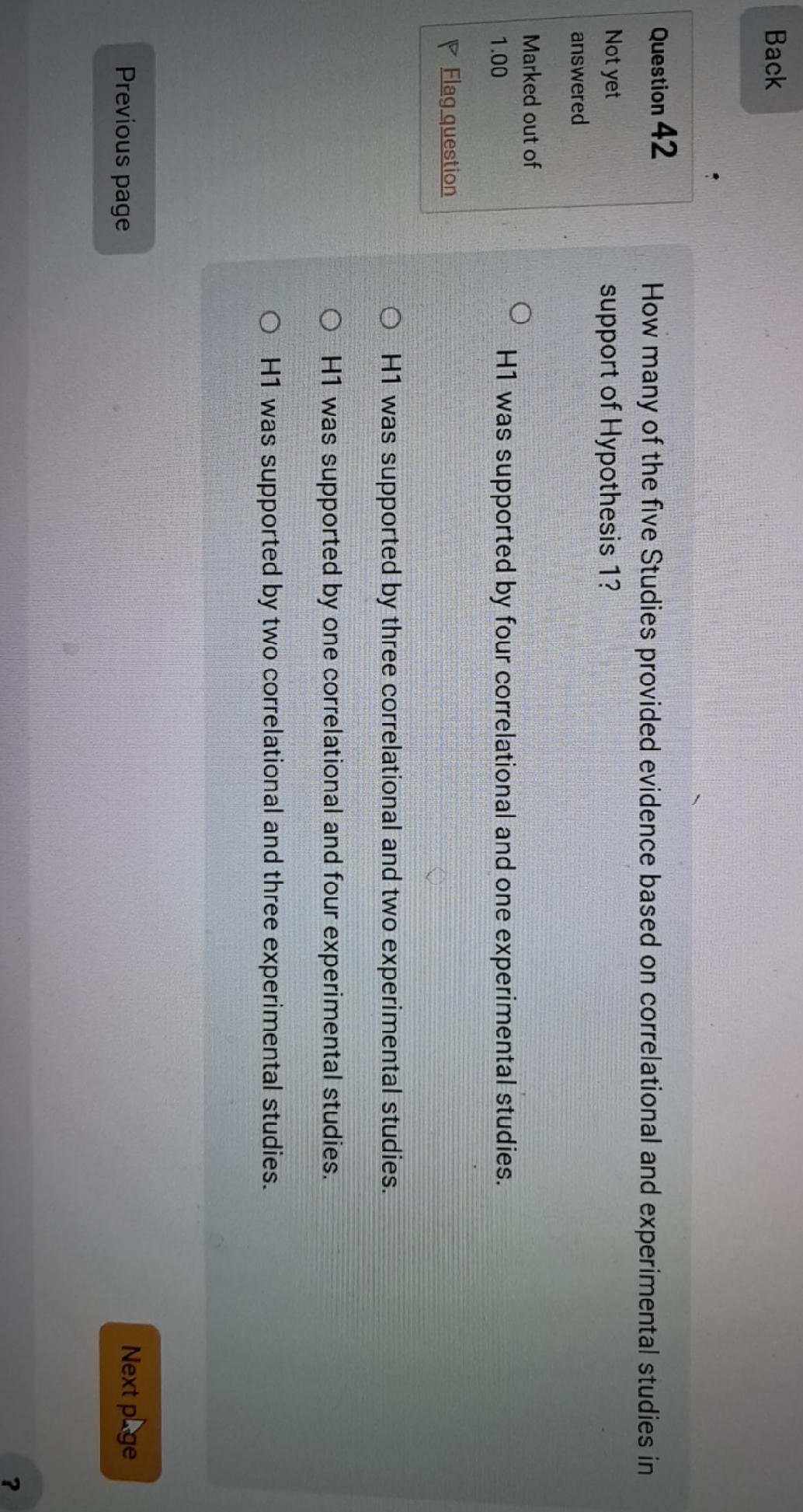 How many of the five Studies provided