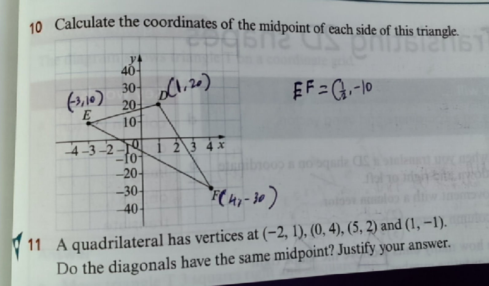 A quadrilateral has vertices at (−2, 1), (0,