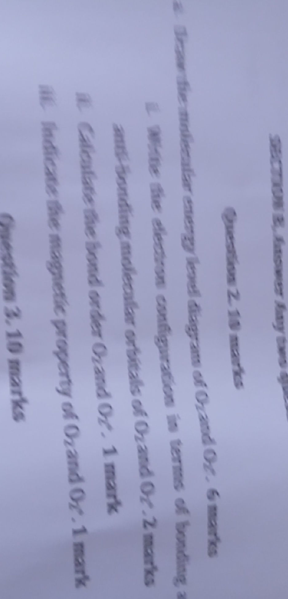 SECTION B. Answer Any two questions.