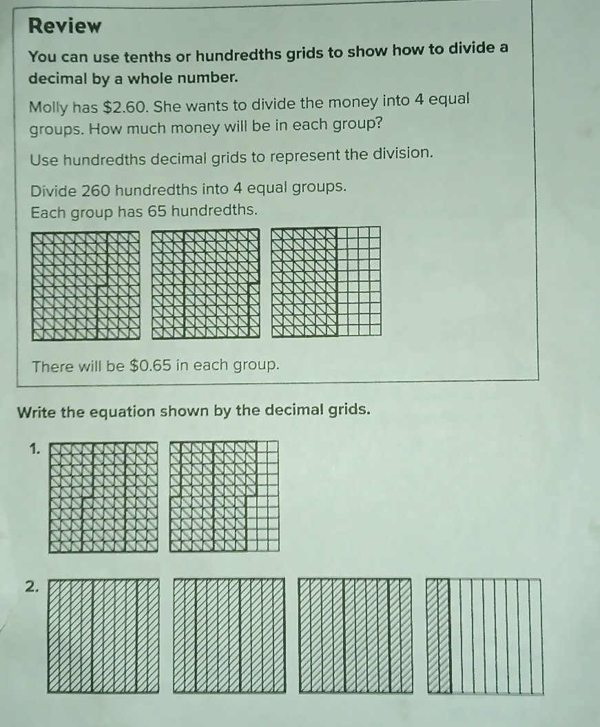 Write the equation shown by the decimal | StudyX