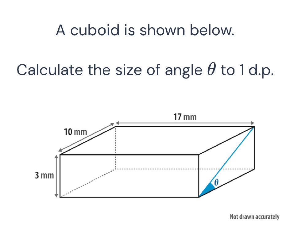 A cuboid is shown below. Calculate the size | StudyX