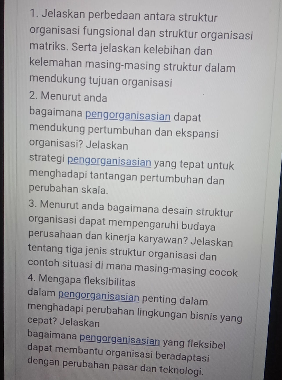 1. Jelaskan perbedaan antara struktur | StudyX