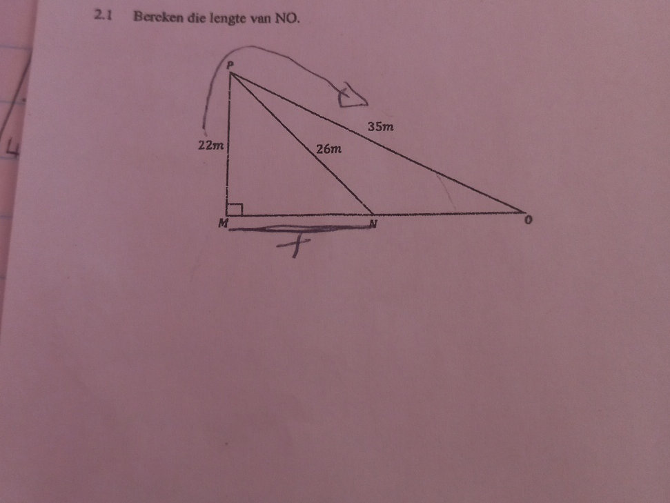 2.1 Bereken die lengte van NO. Diagram | StudyX