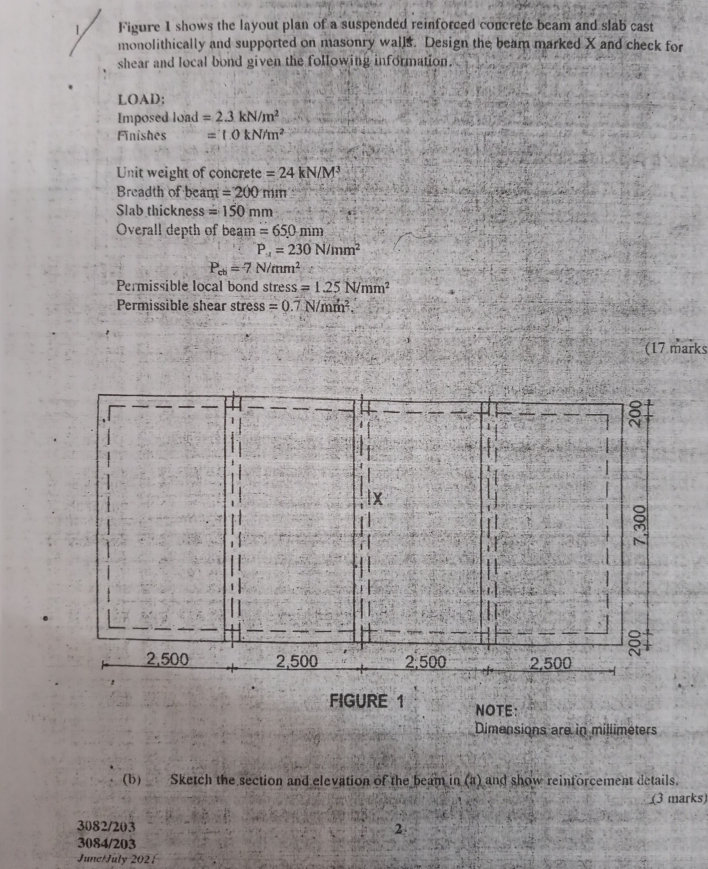 Figure 1 shows the layout plan of a | StudyX