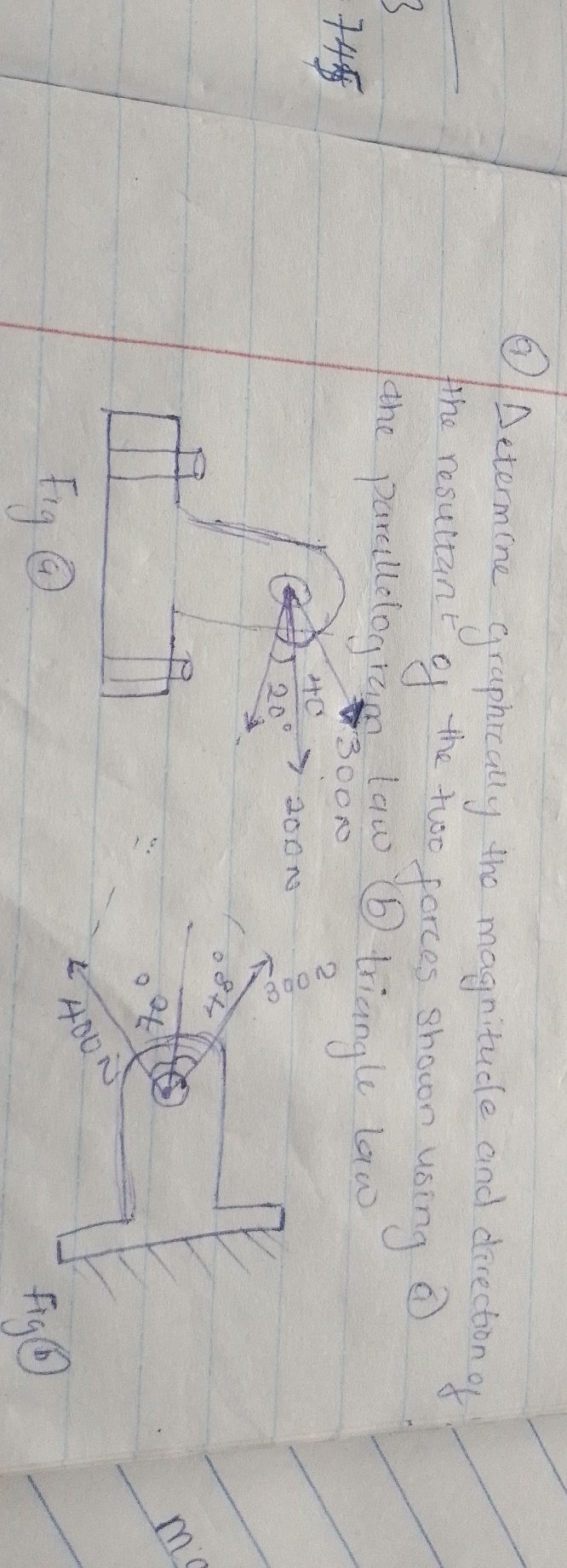Determine graphically the magnitude and | StudyX