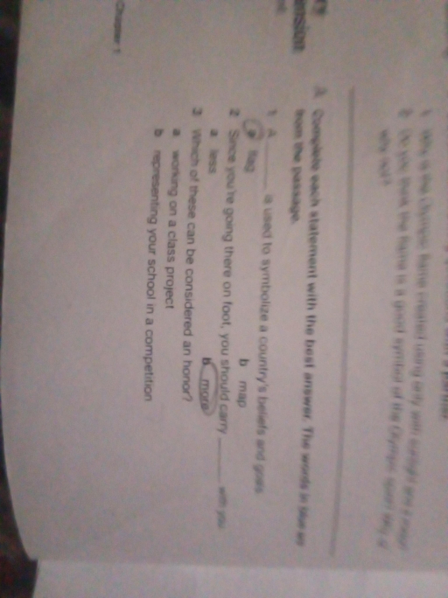 Complete each statement with the best | StudyX