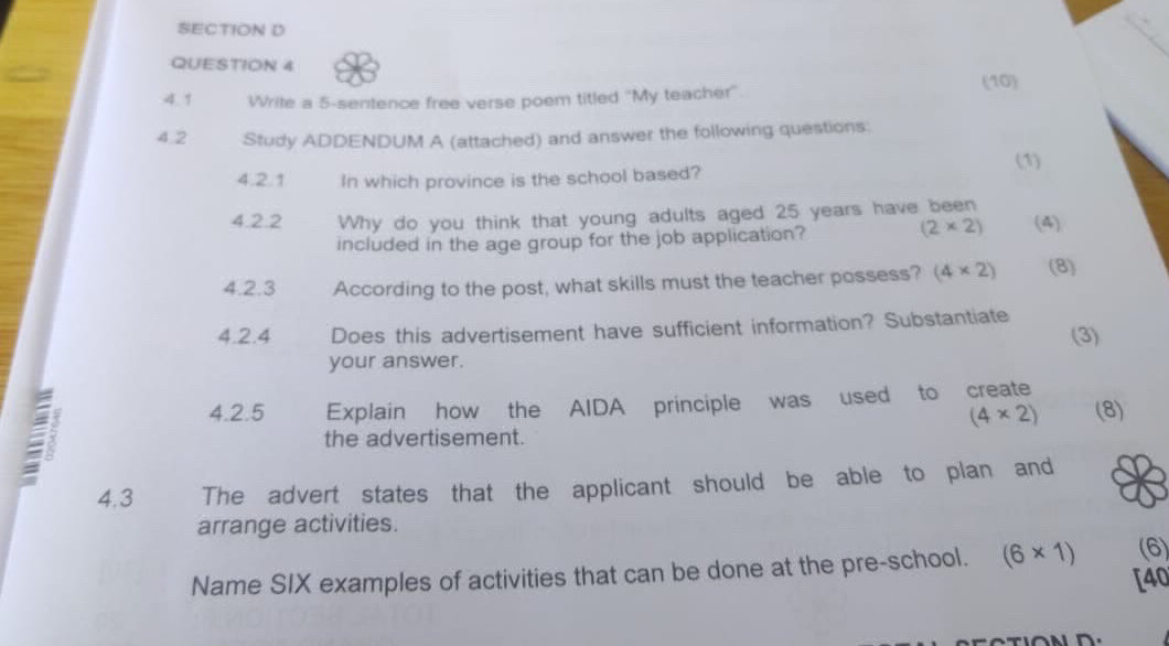 Write a 5-sentence free verse poem titled | StudyX