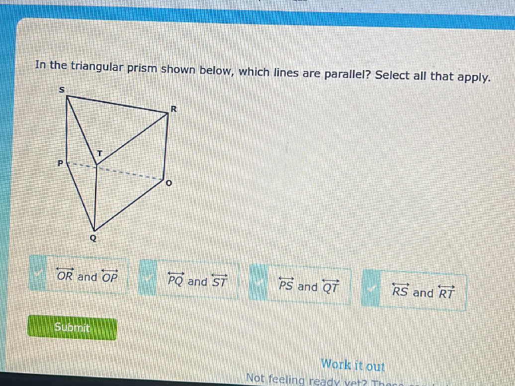 In the triangular prism shown below, which | StudyX