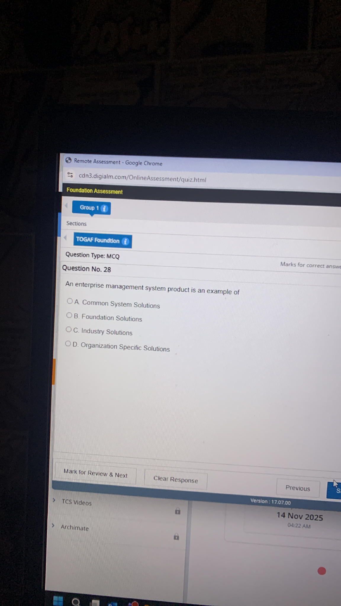 Question Type: MCQ Question No. 28 An | StudyX