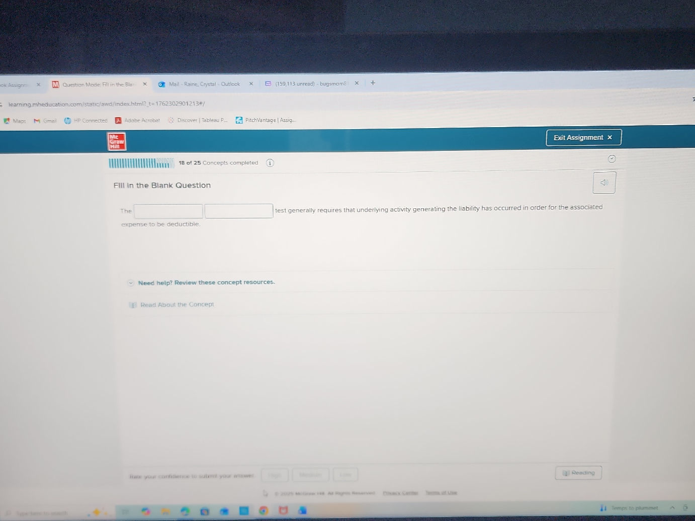 Fill in the Blank Question The [BLANK] test | StudyX