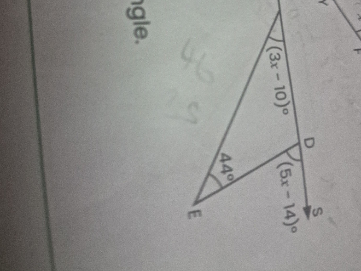 The image shows a triangle configuration | StudyX