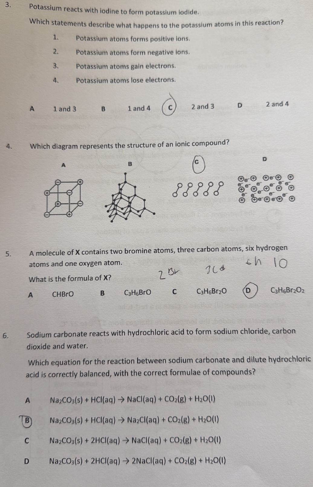 A molecule of X contains two bromine atoms, | StudyX