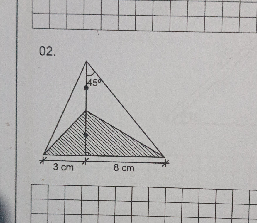 [Diagram showing a large triangle divided by