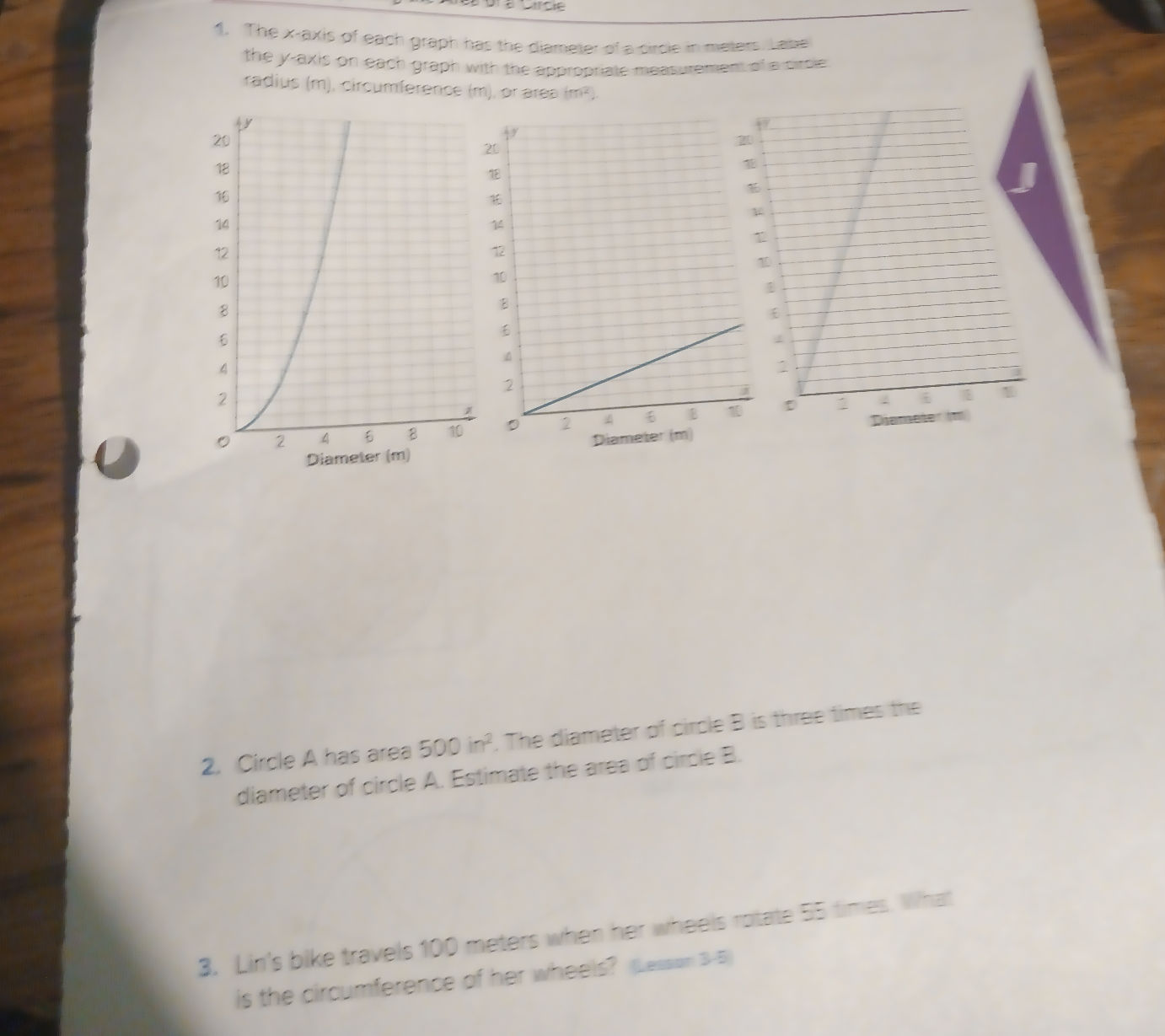Circle A has area $500 { in}^2$. The | StudyX