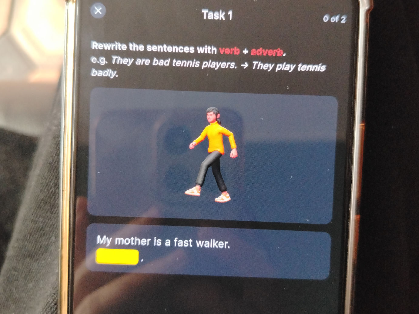 Task 1 Rewrite the sentences with verb + | StudyX