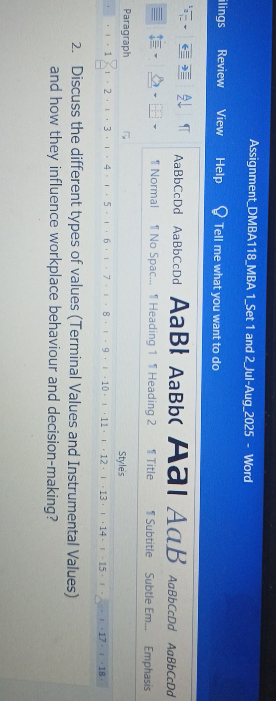 2. Discuss the different types of values | StudyX