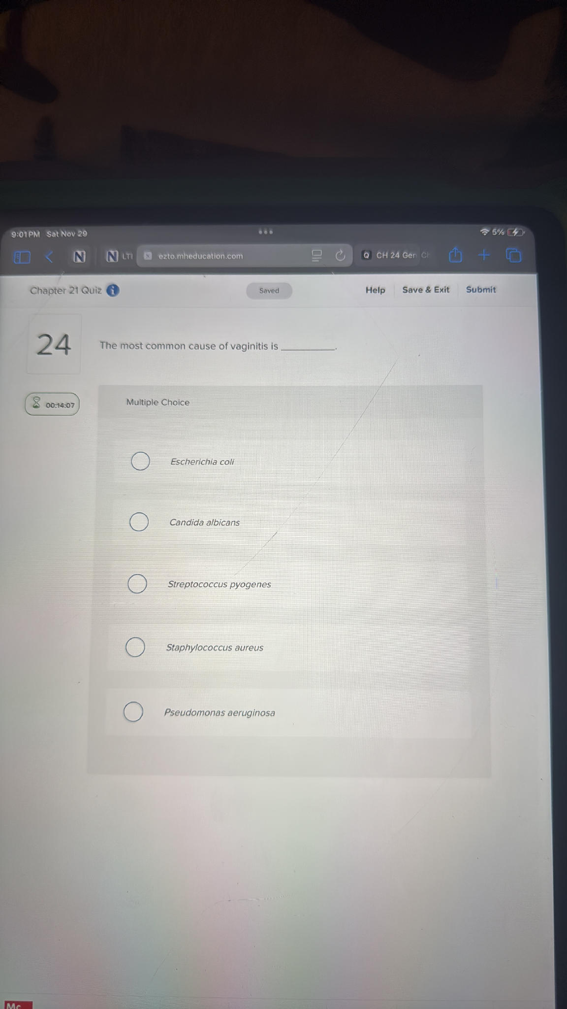The most common cause of vaginitis is | StudyX