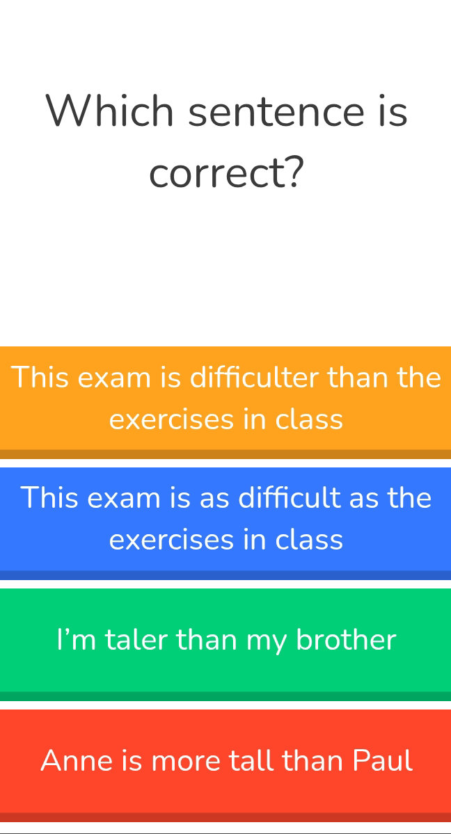 Which sentence is correct? This exam is | StudyX