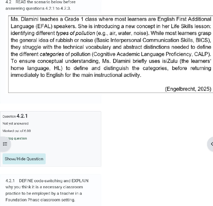 4.2 READ the scenario below before answering | StudyX