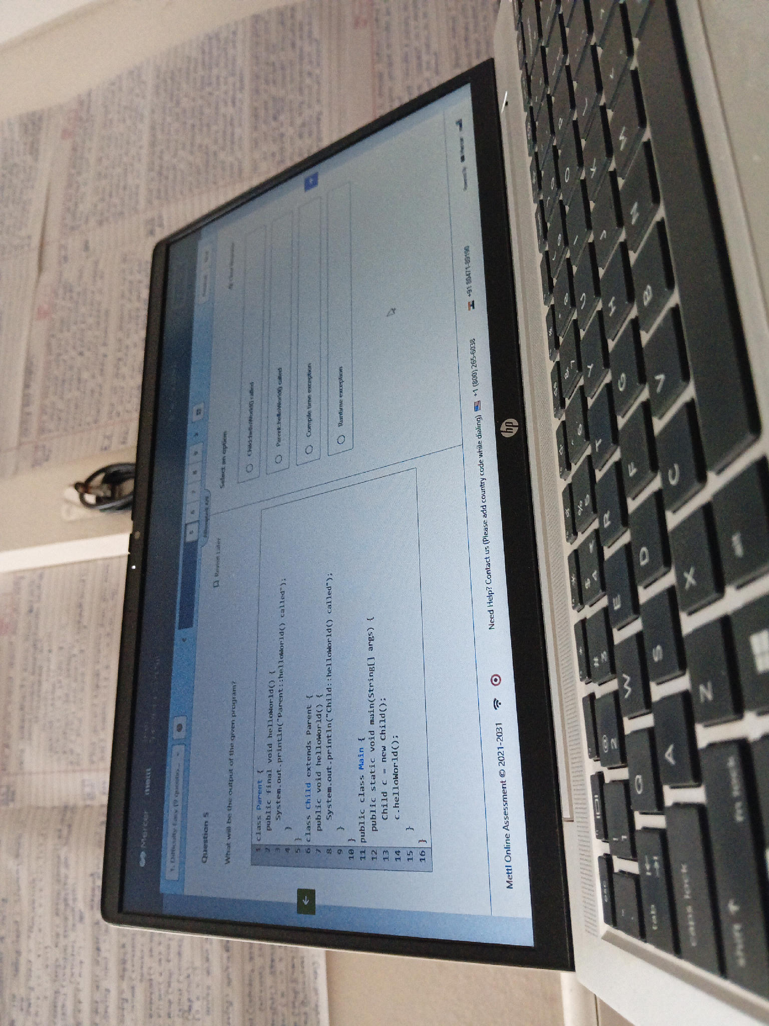 Question 5 What will be the output of the | StudyX