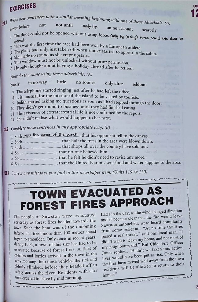 Write new sentences with a similar meaning | StudyX