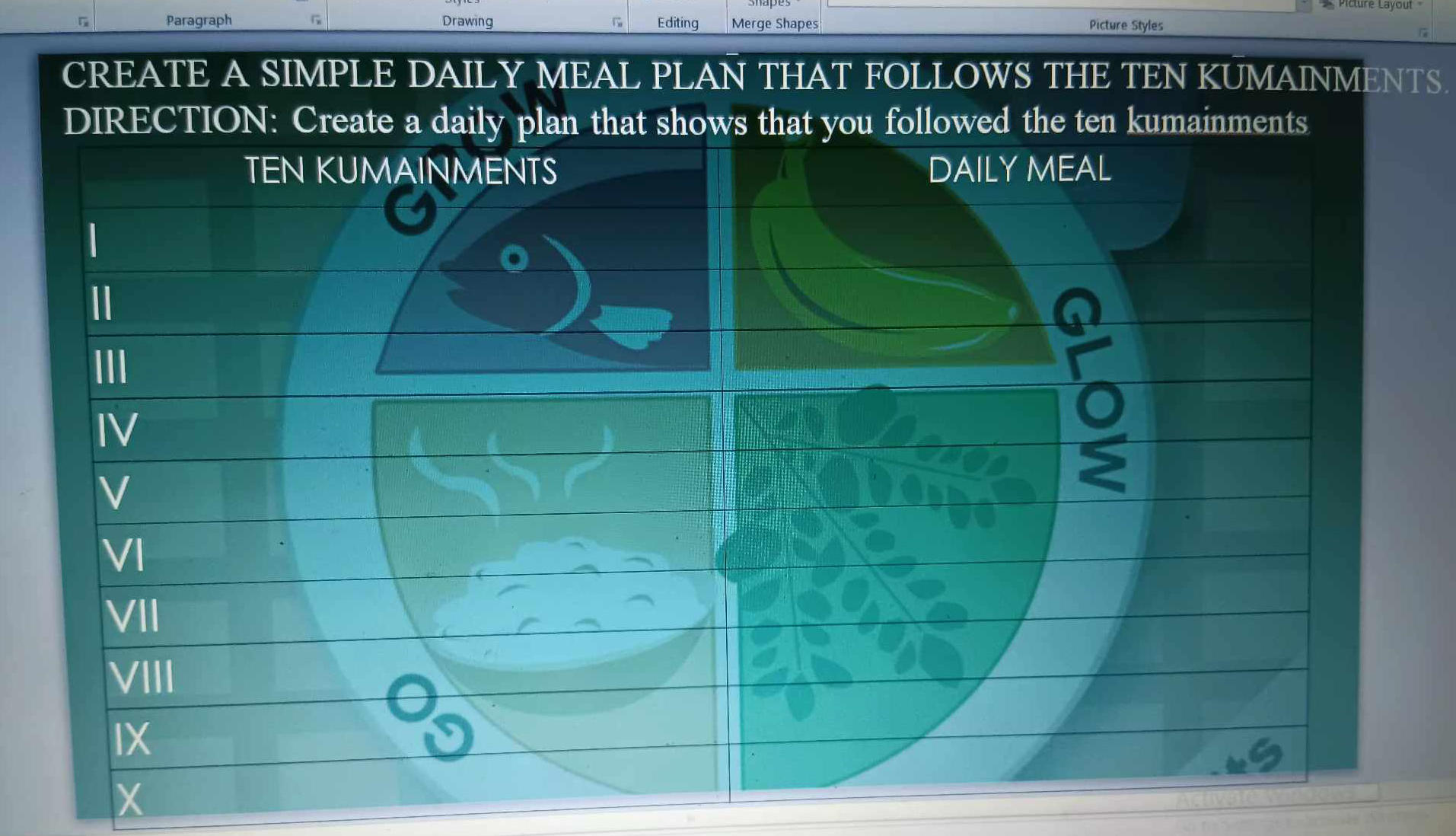 CREATE A SIMPLE DAILY MEAL PLAN THAT FOLLOWS | StudyX
