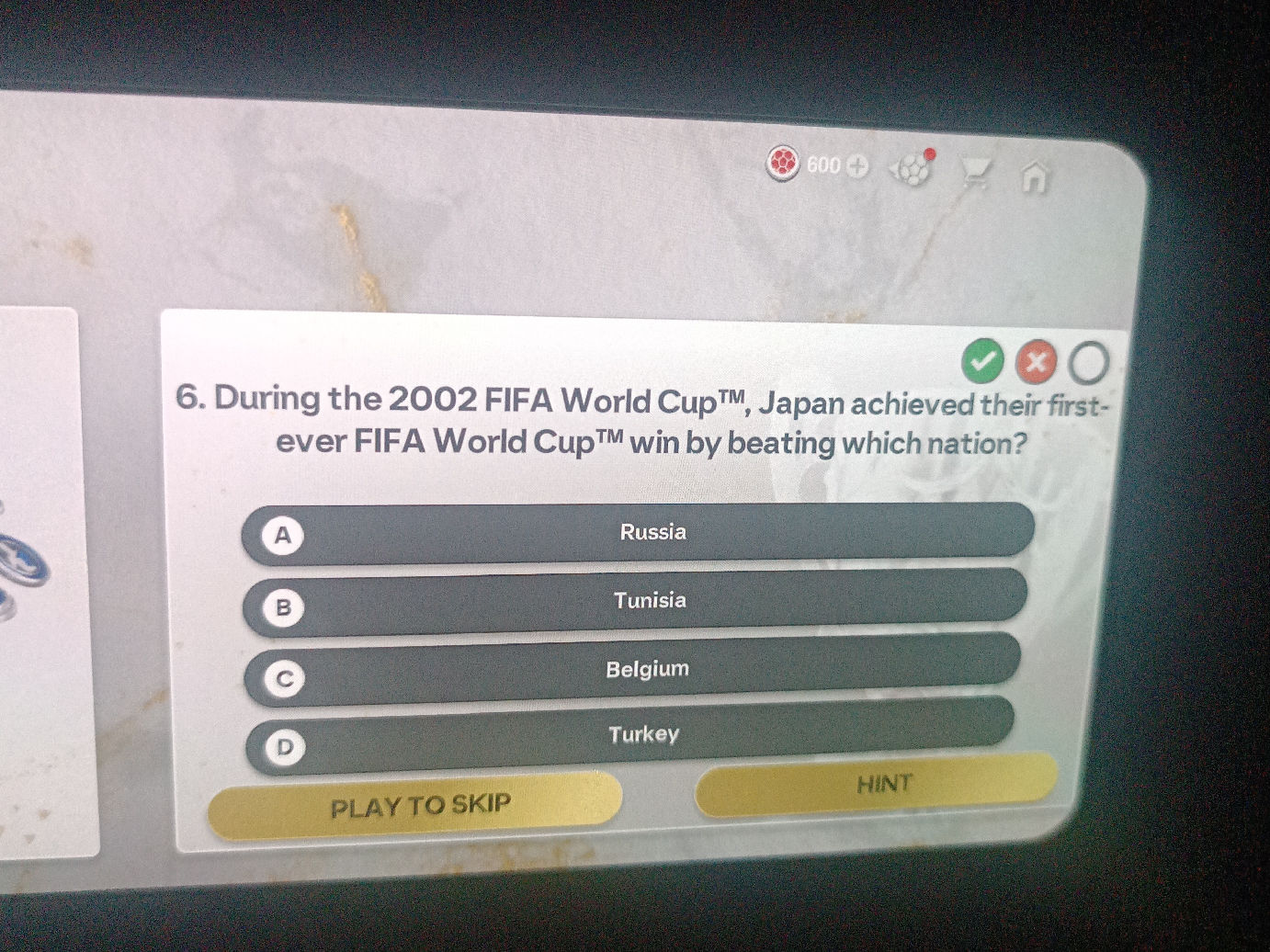 During the 2002 FIFA World Cup™, Japan