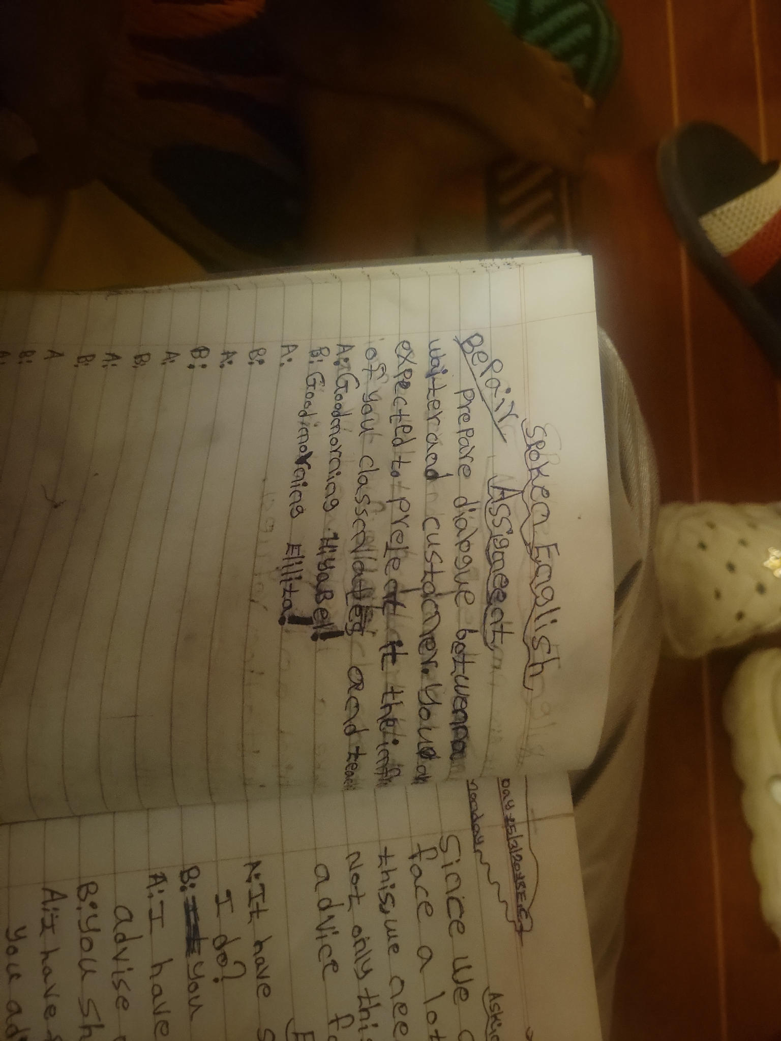 Soken English Assigmeent Day 25/3/2018 | StudyX