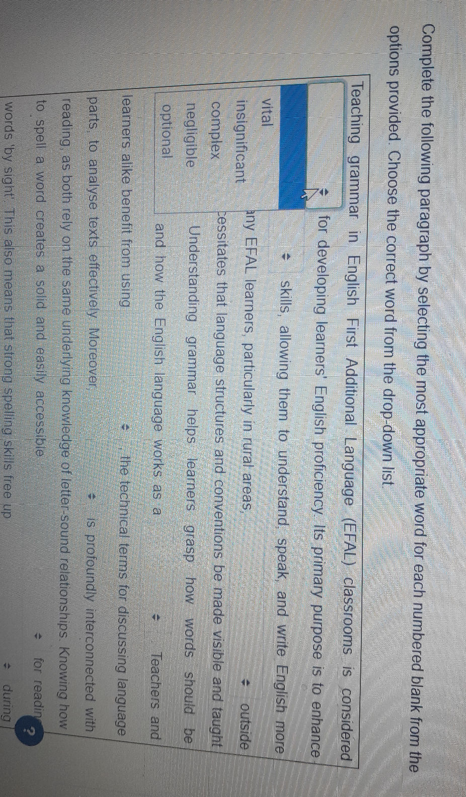 Complete the following paragraph by | StudyX