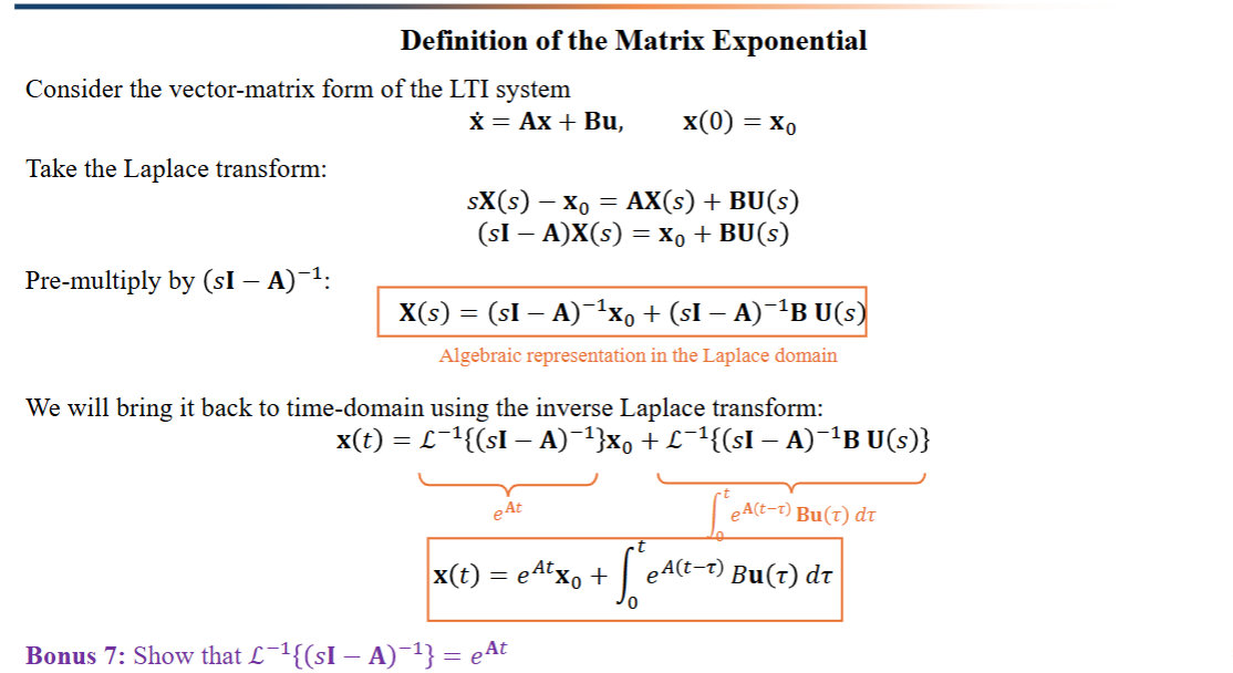 Definition of the Matrix Exponential | StudyX