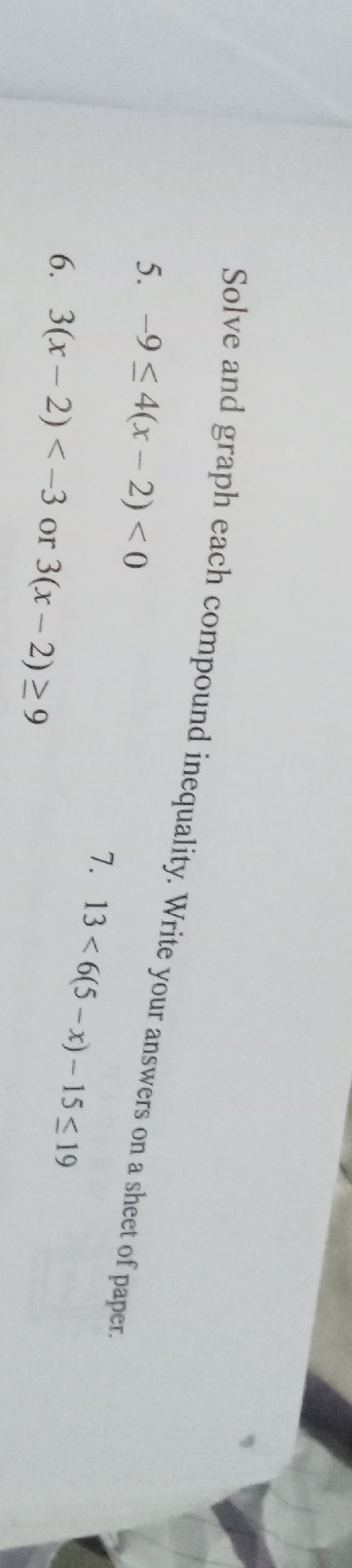 Solve and graph each compound inequality. | StudyX